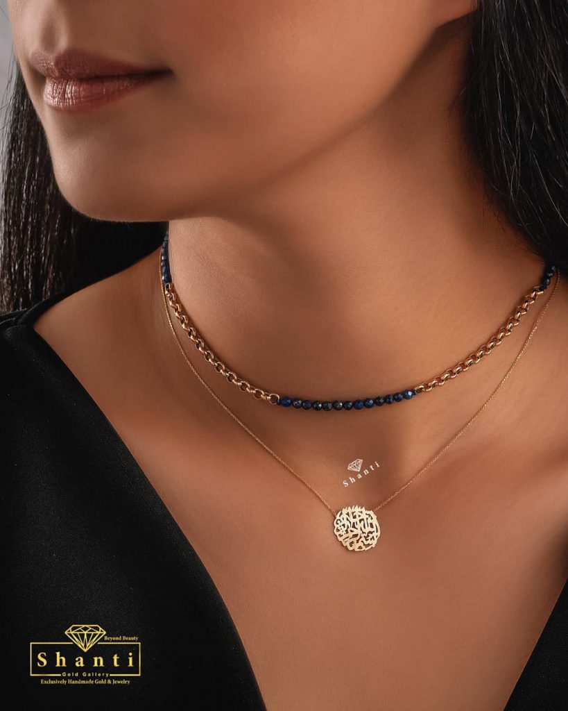 چوکر هرمس با سنگ آبی - شانتی گالری